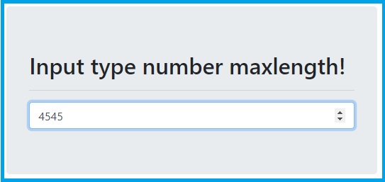 Input Type Number Maxlength Not Working Studyzone4u